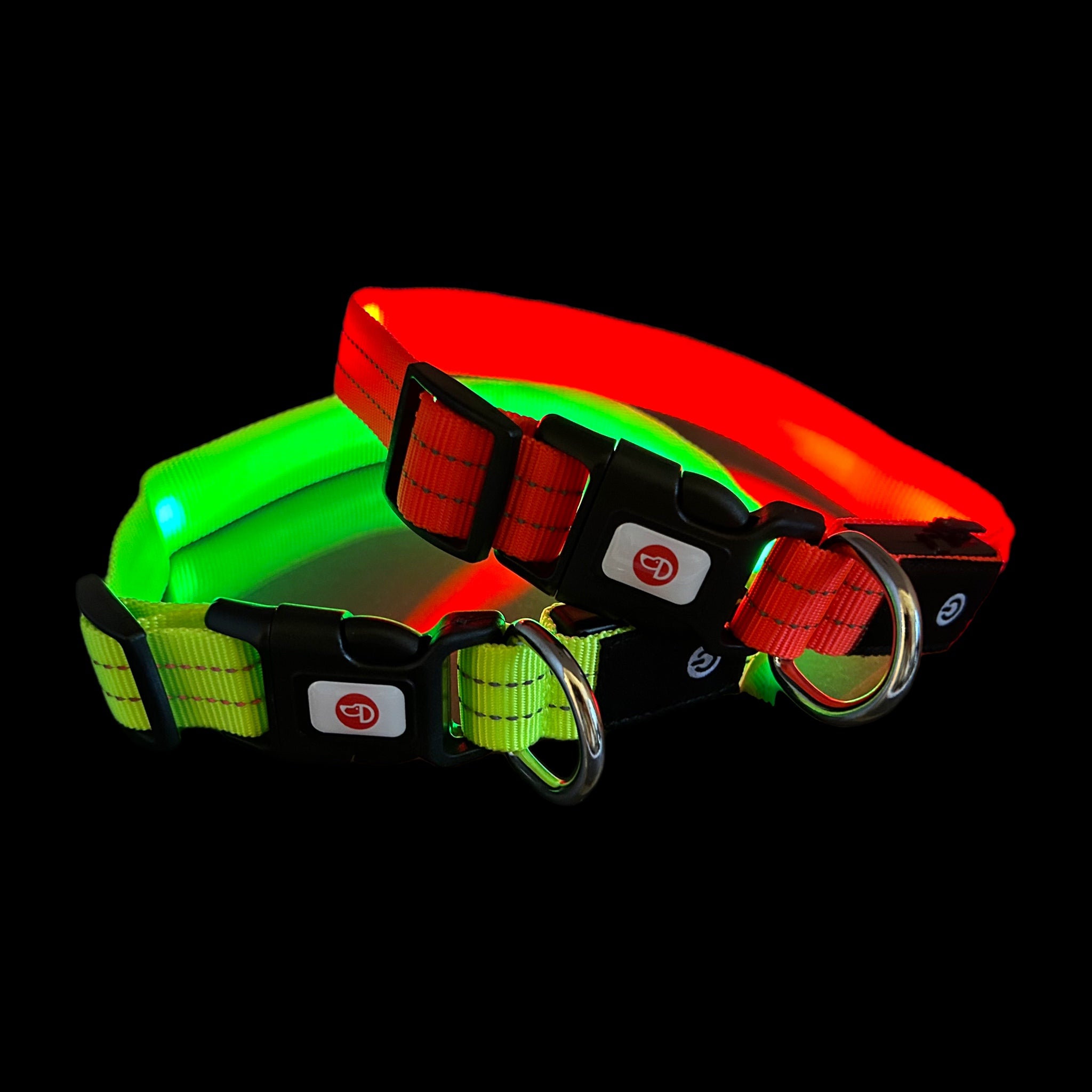 Rechargeable LED Lighted Dog Collar - Three Light Modes, Water Resista ...